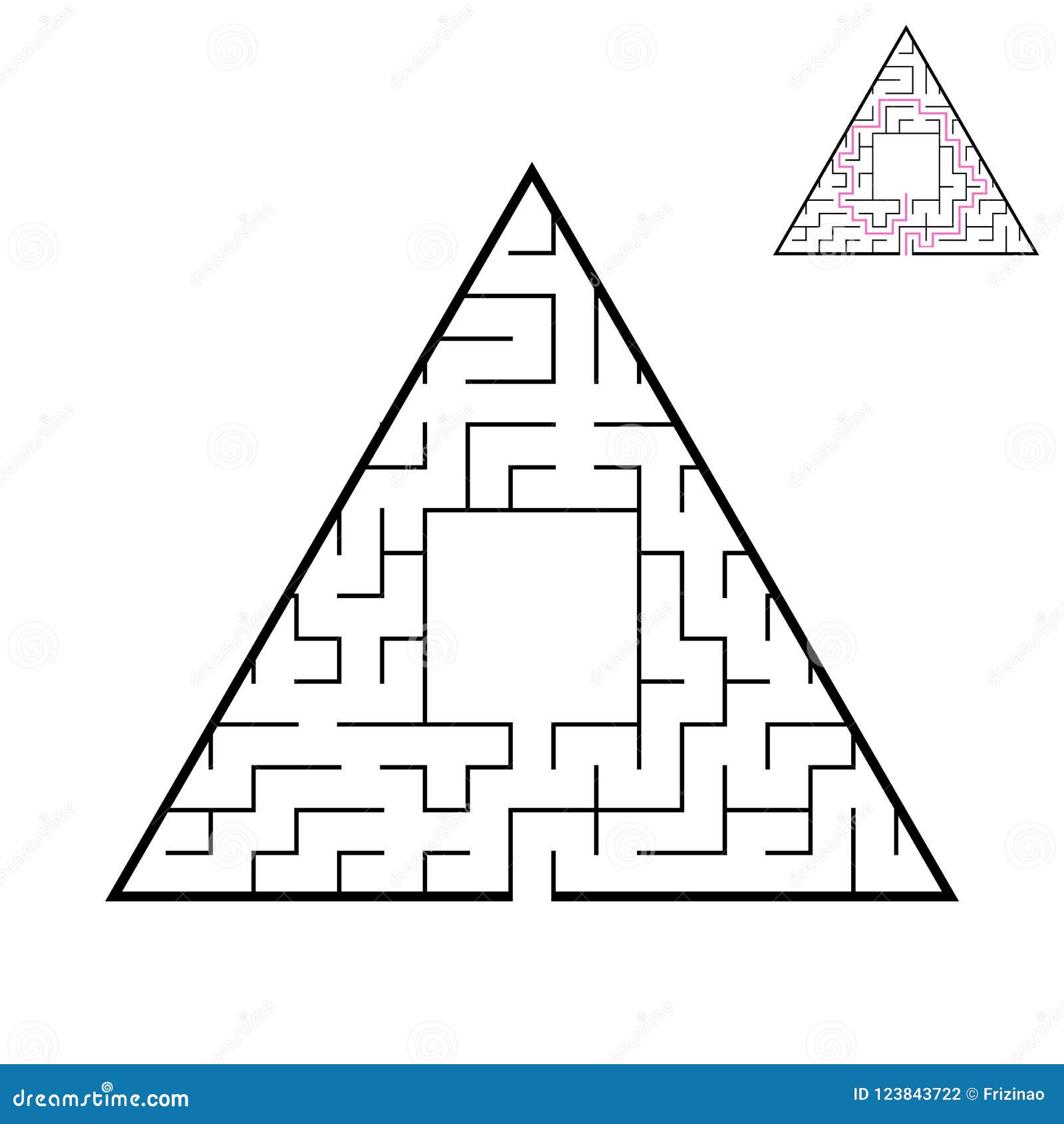 Triangular Labyrinth. an Interesting and Useful Game for Children. a ...