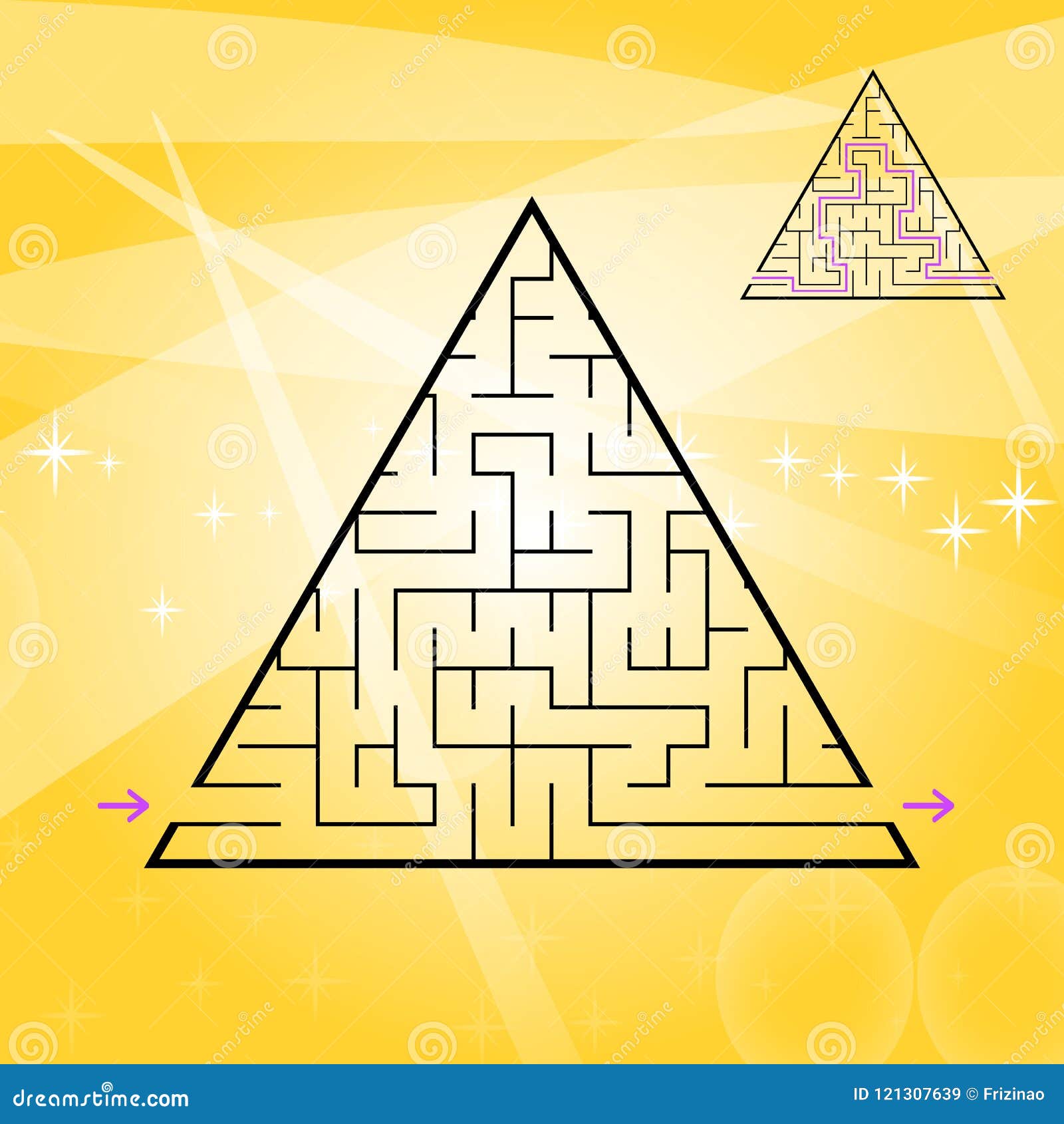 A Triangular Labyrinth, a Pyramid with a Black Stroke. a Game for ...