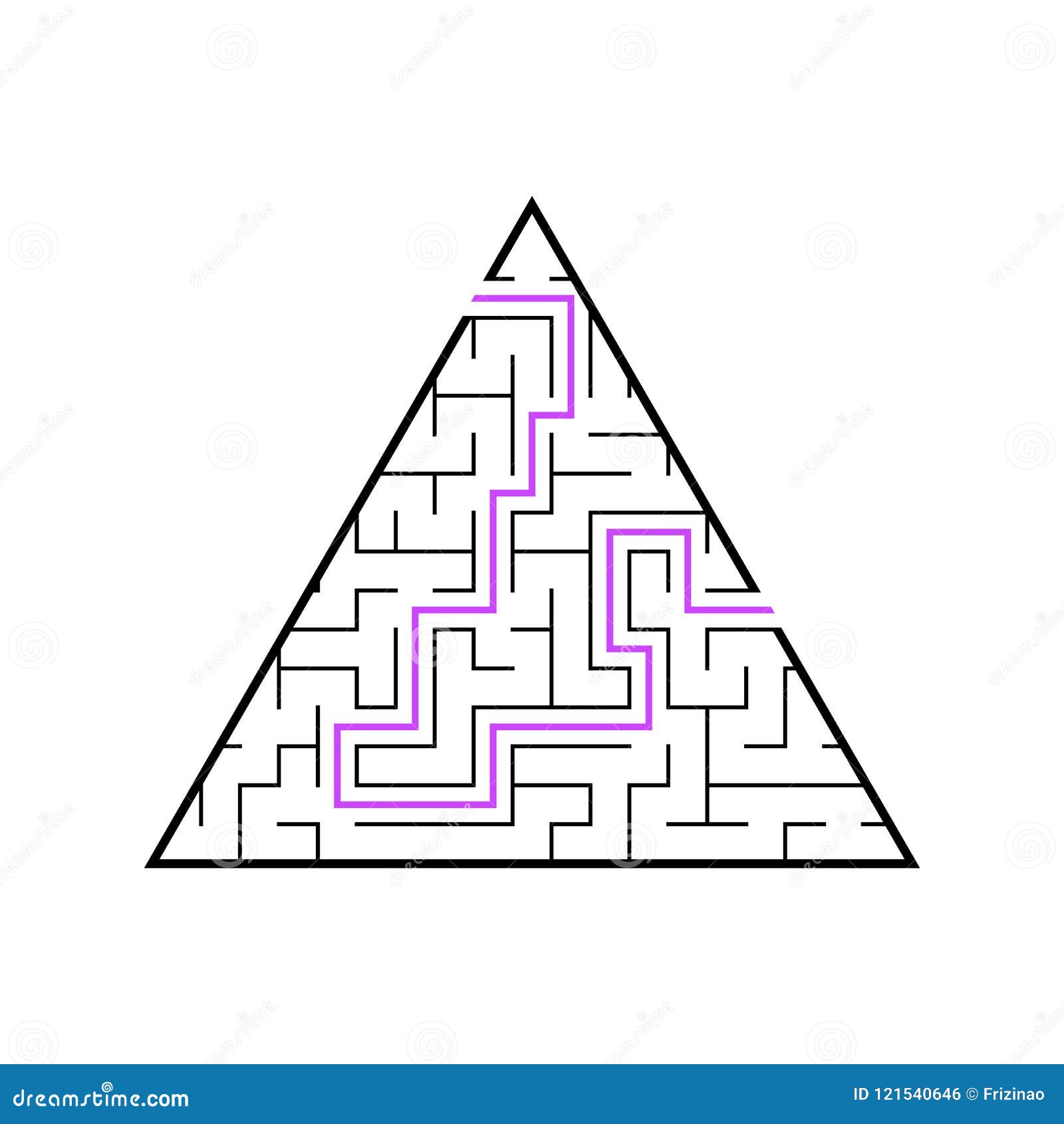 A Triangular Labyrinth, a Pyramid with a Black Stroke. a Game for ...