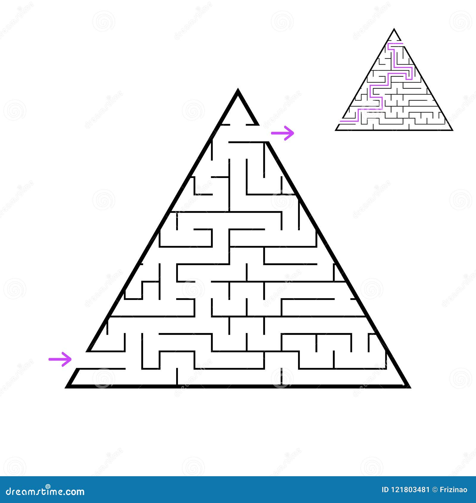 A Triangular Labyrinth, a Pyramid with a Black Stroke. a Game for ...