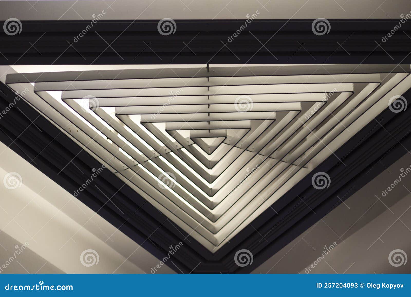 Triangular Lamp in Interior. Design of Lighting Device Stock Image ...