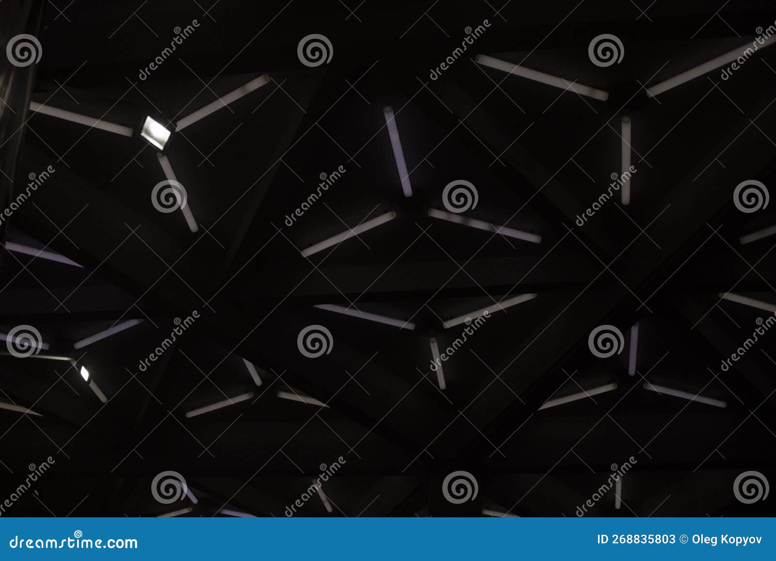 Triangular Lamps on Ceiling. Modern Architecture Stock Image - Image of ...