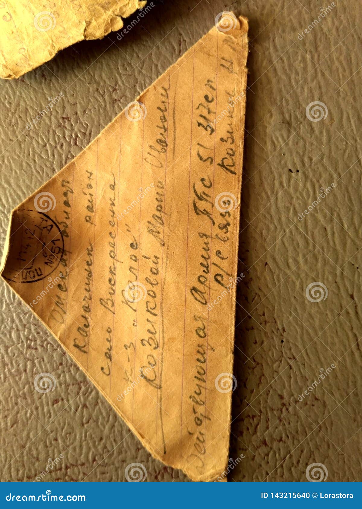 Triangular Letter from the Front Editorial Image - Image of life ...