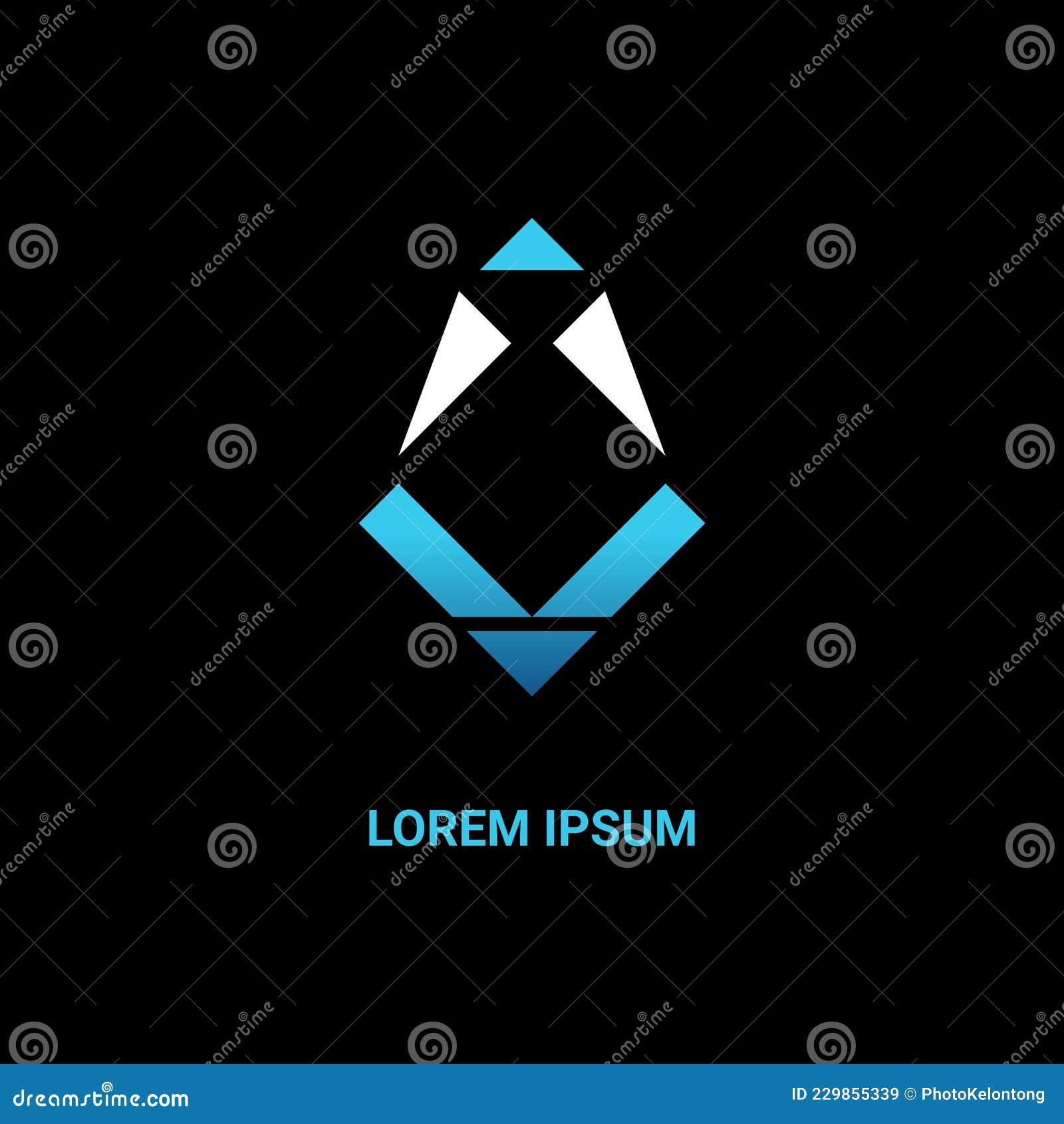 Triangular logo stock vector. Illustration of blue, companies - 229855339