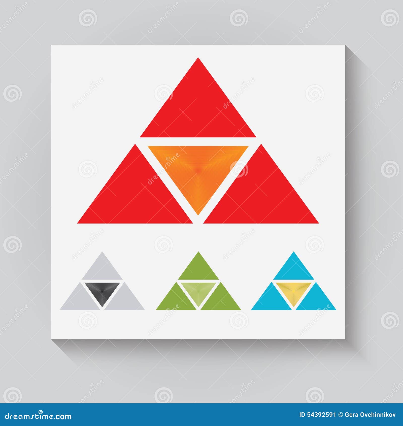 The triangular logo stock vector. Illustration of color - 54392591