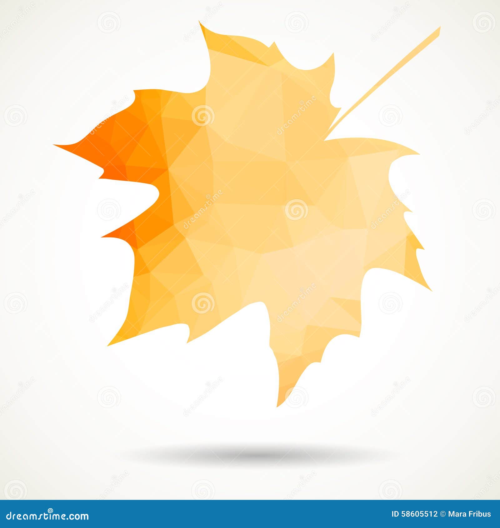 Triangular maple leaf stock vector. Illustration of tile - 58605512