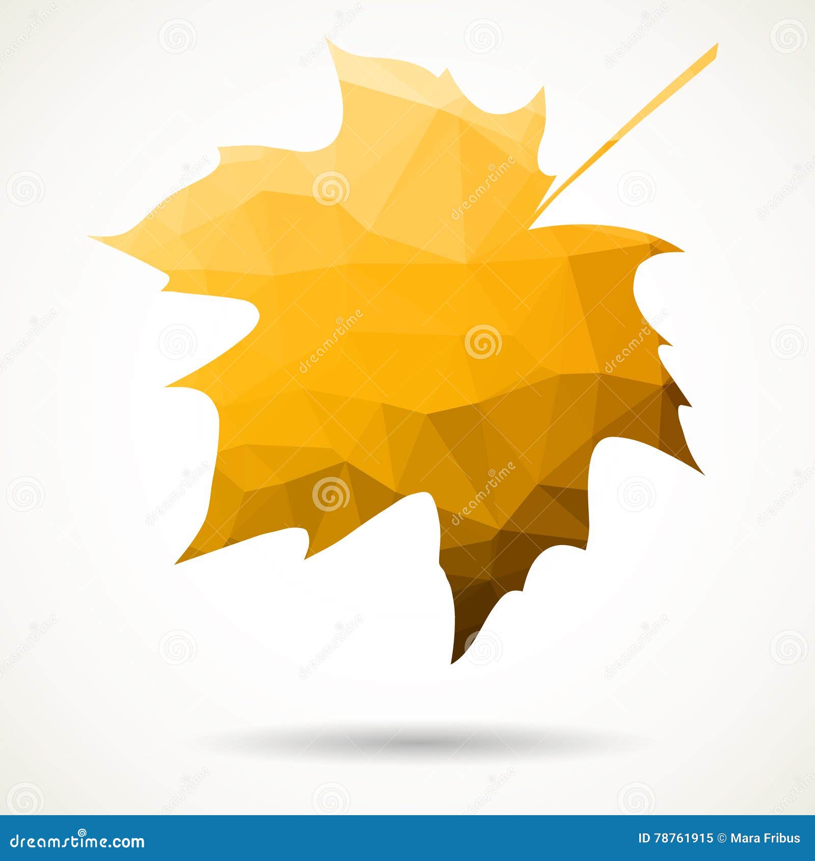 Triangular maple leaf stock vector. Illustration of geometric - 78761915
