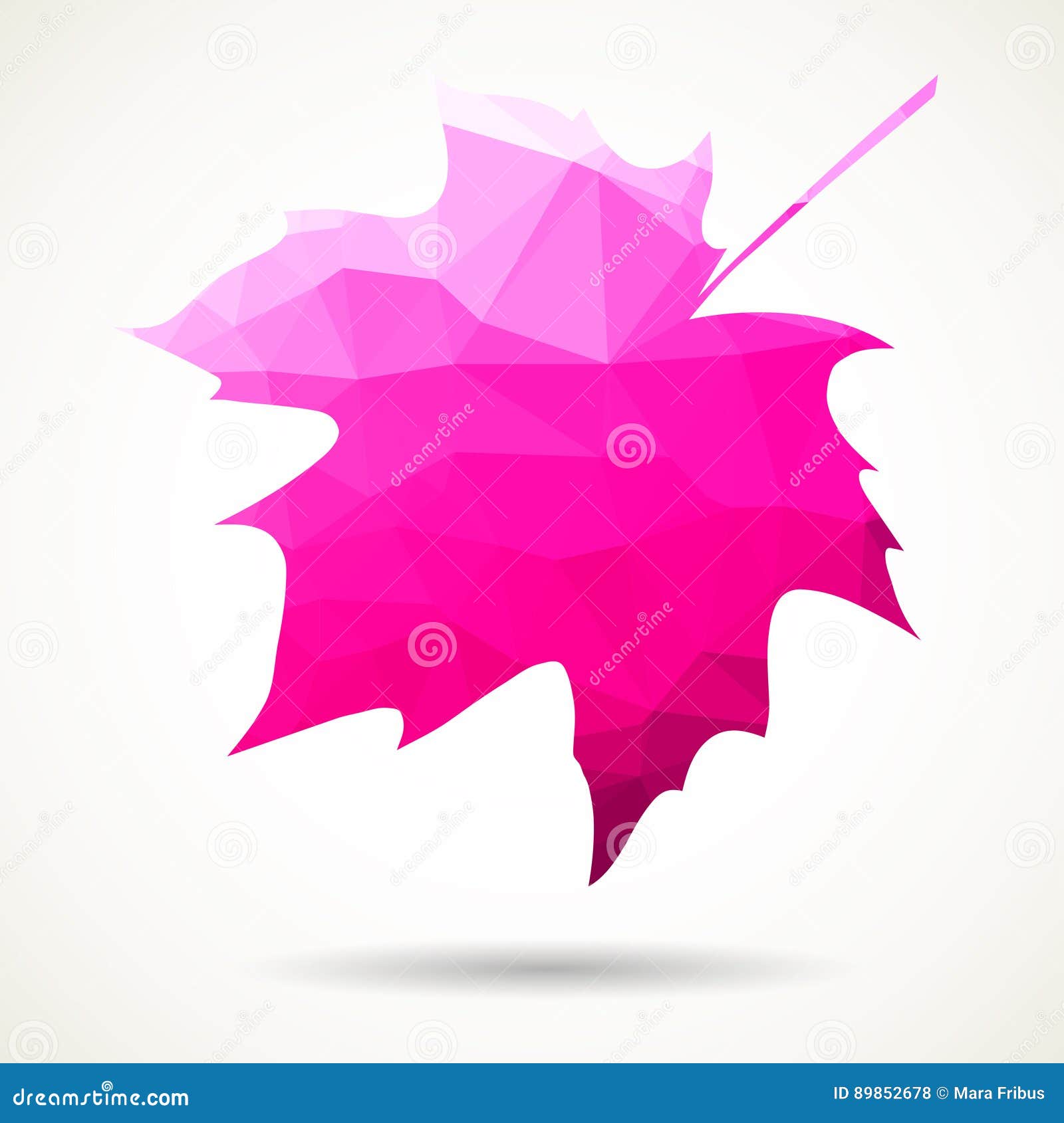 Triangular maple leaf stock vector. Illustration of isolated - 89852678