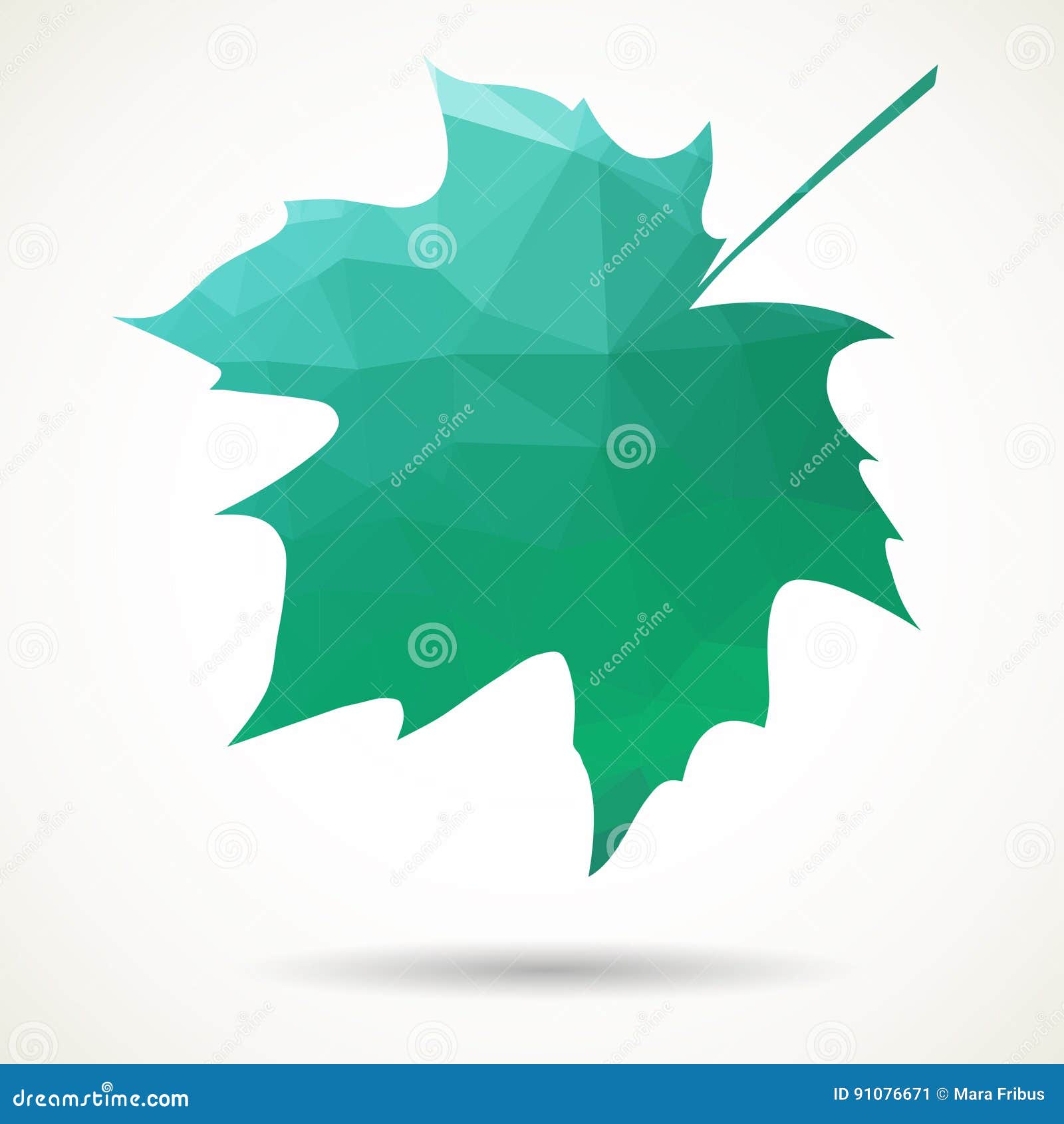 Triangular maple leaf stock vector. Illustration of concept - 91076671