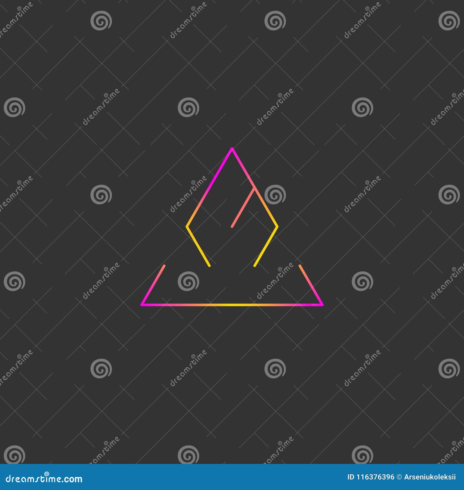 Triangular Maze Icon Illustration Stock Vector - Illustration of ...