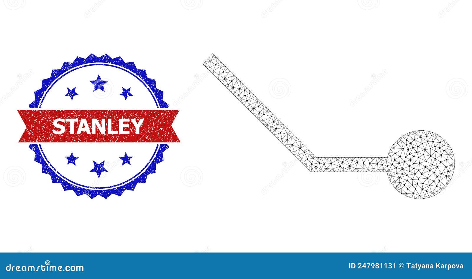 Grunge STANLEY Scratched Rectangle Stamps Cartoon Vector ...