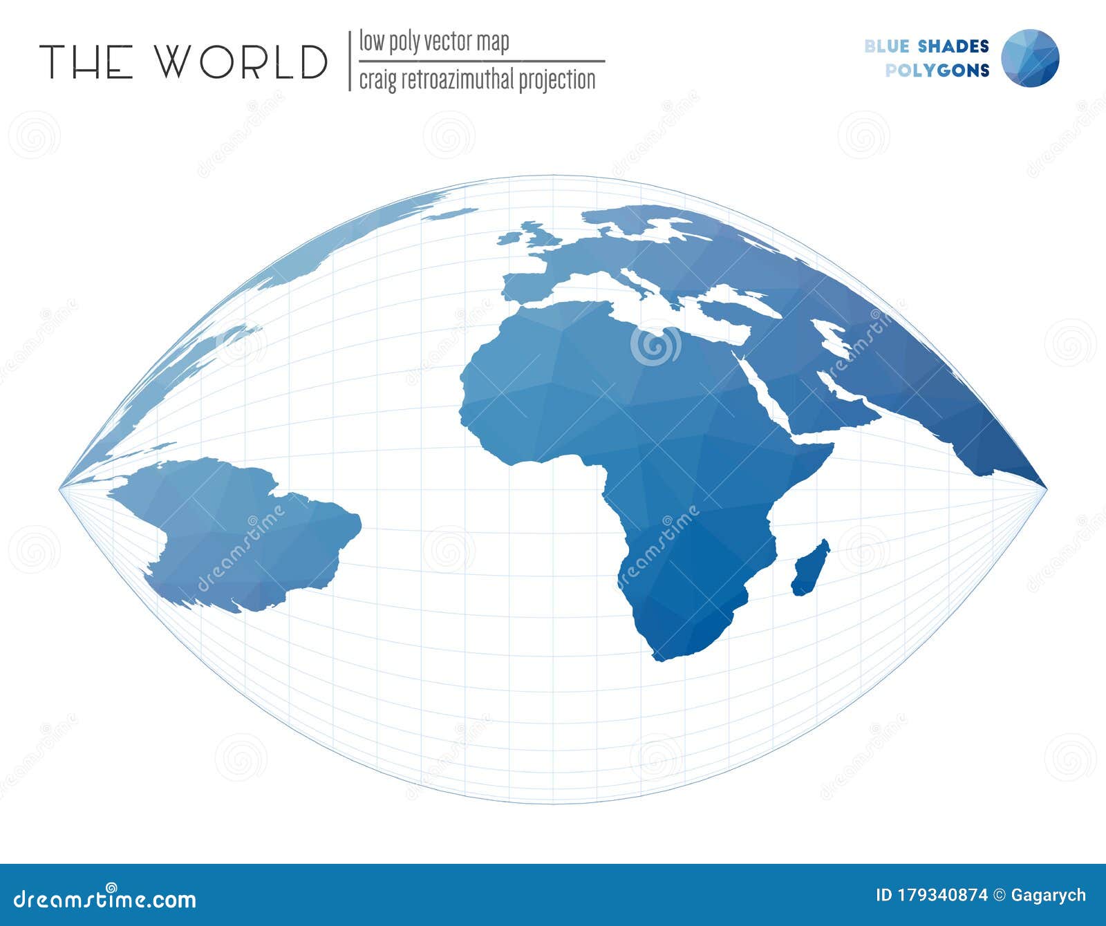 Triangular Mesh of the World. Stock Vector - Illustration of polygon ...