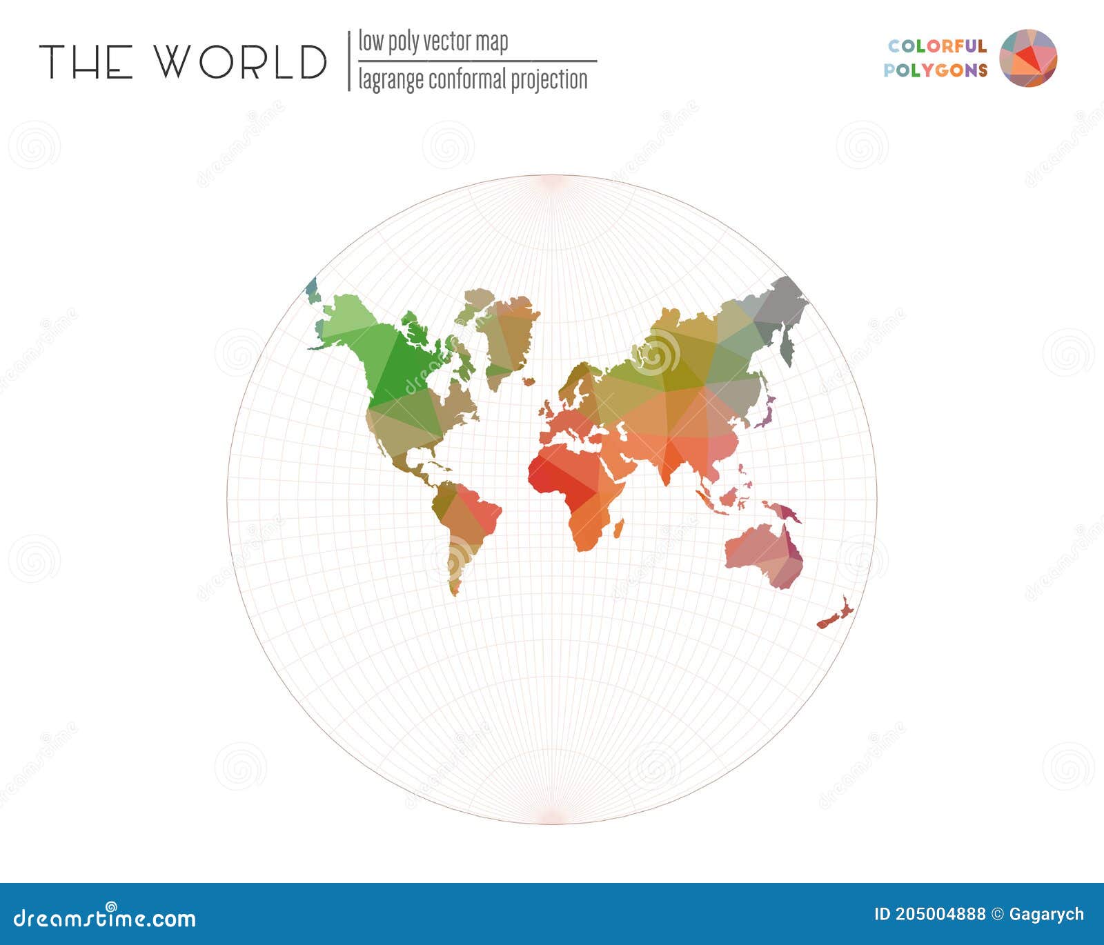 World Map. Lagrange Conformal Projection. Royalty-Free Stock Photo ...