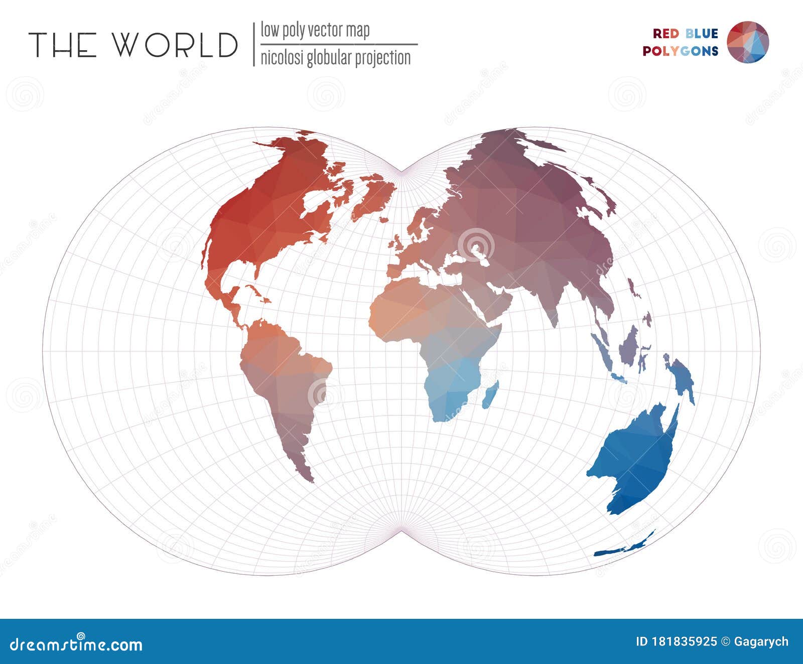 Triangular Mesh of the World. Stock Vector - Illustration of planet ...