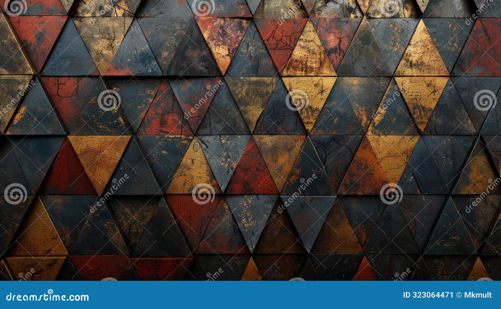 Triangular Metal Wall Pattern Stock Image - Image of modern, office ...
