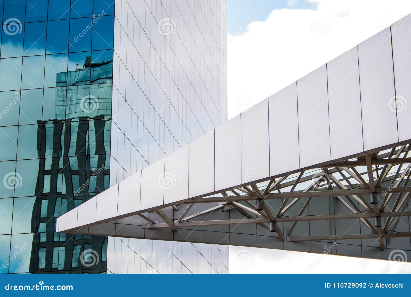 Triangular Metallic Structure of Corporate Building Stock Photo - Image ...