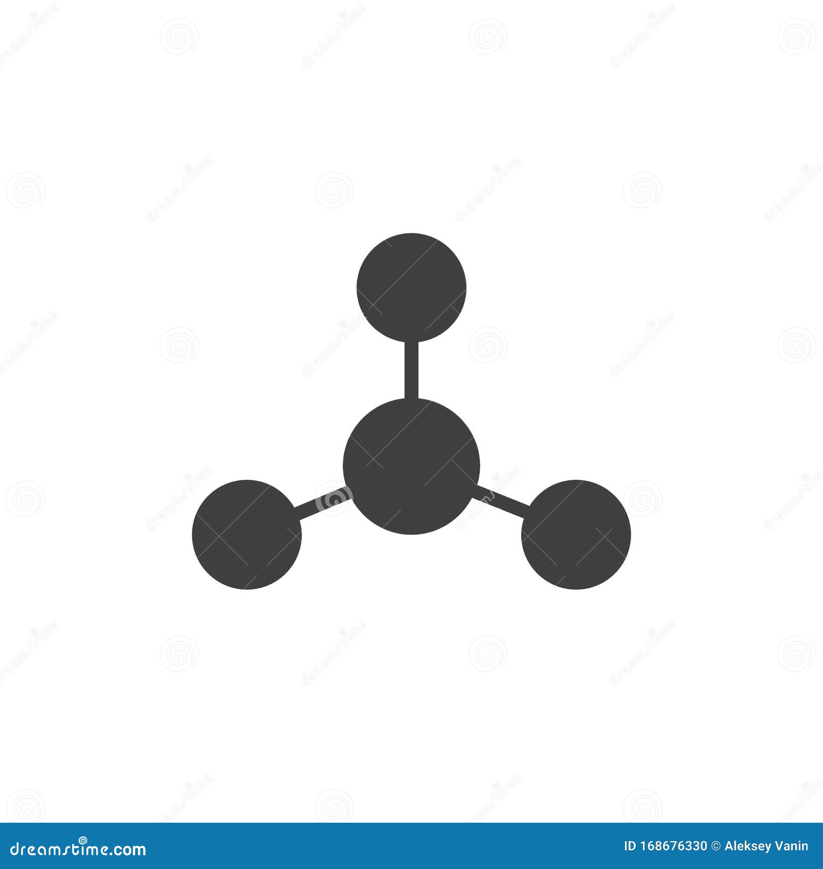 Triangular Molecular Structure Vector Icon Stock Vector - Illustration ...