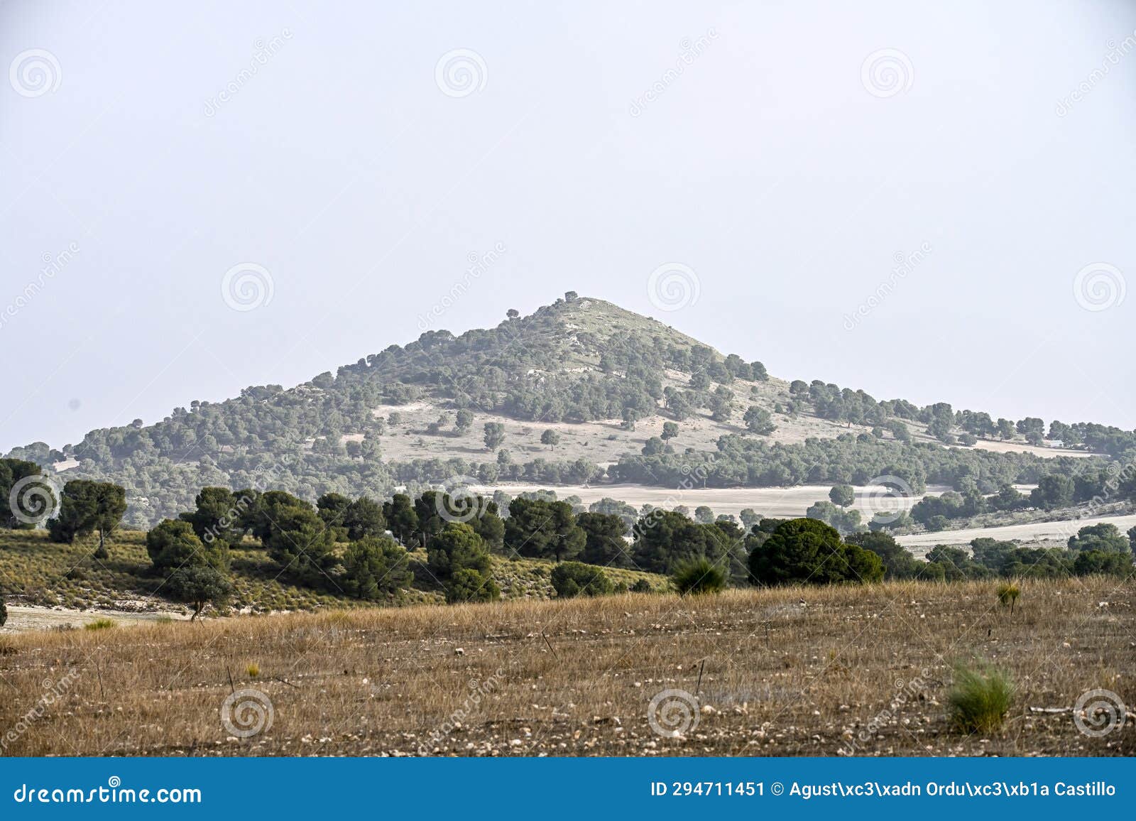 Triangular Mountain in the Eastern Mountains of Granada. Stock Image ...