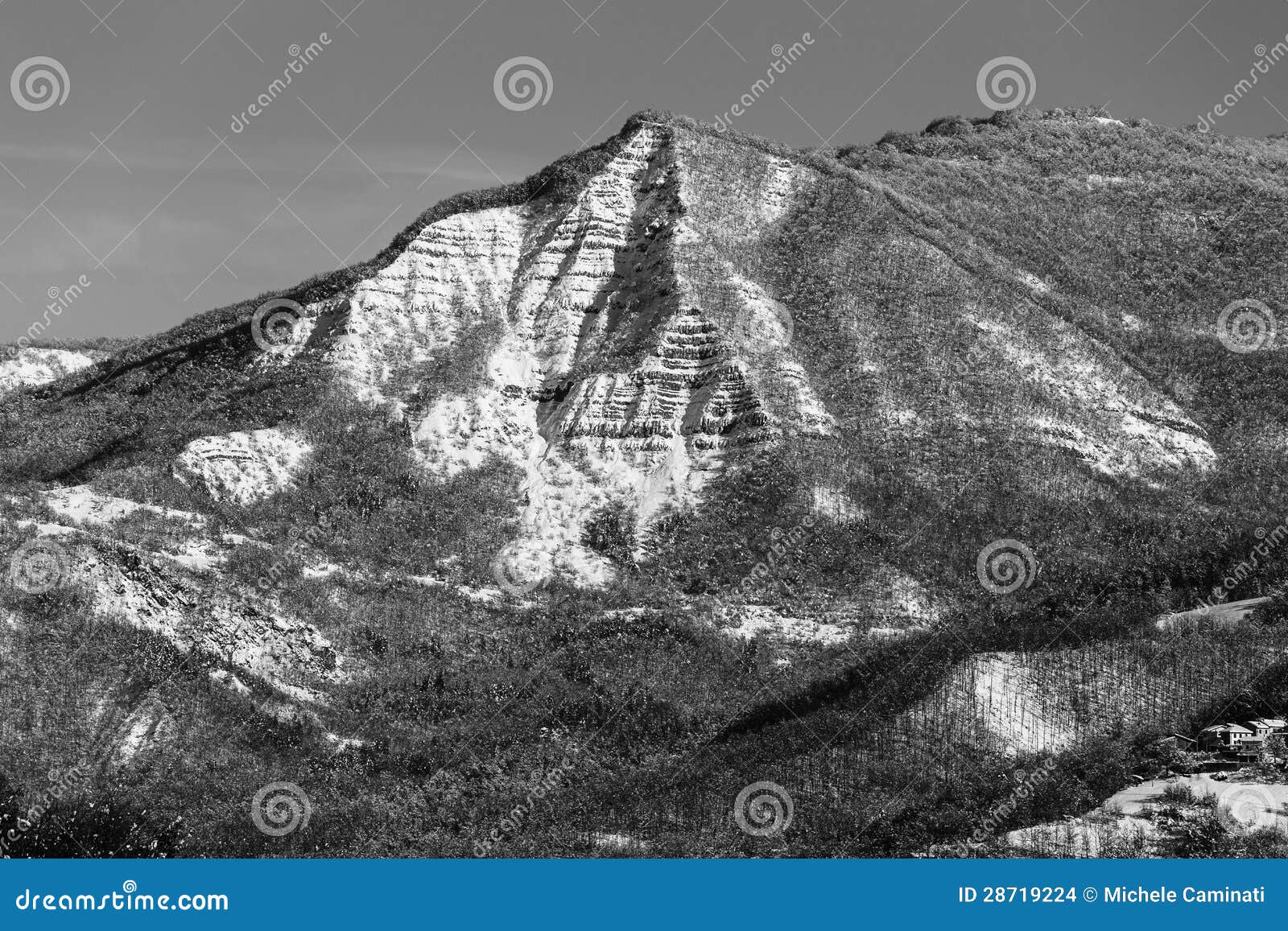Triangular Mountain in Val Parma, Italy Stock Photo - Image of ...