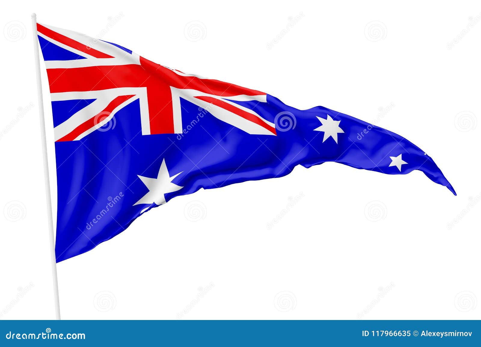 Triangular National Flag of Australia. Stock Illustration ...