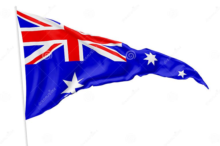 Triangular National Flag of Australia. Stock Illustration ...