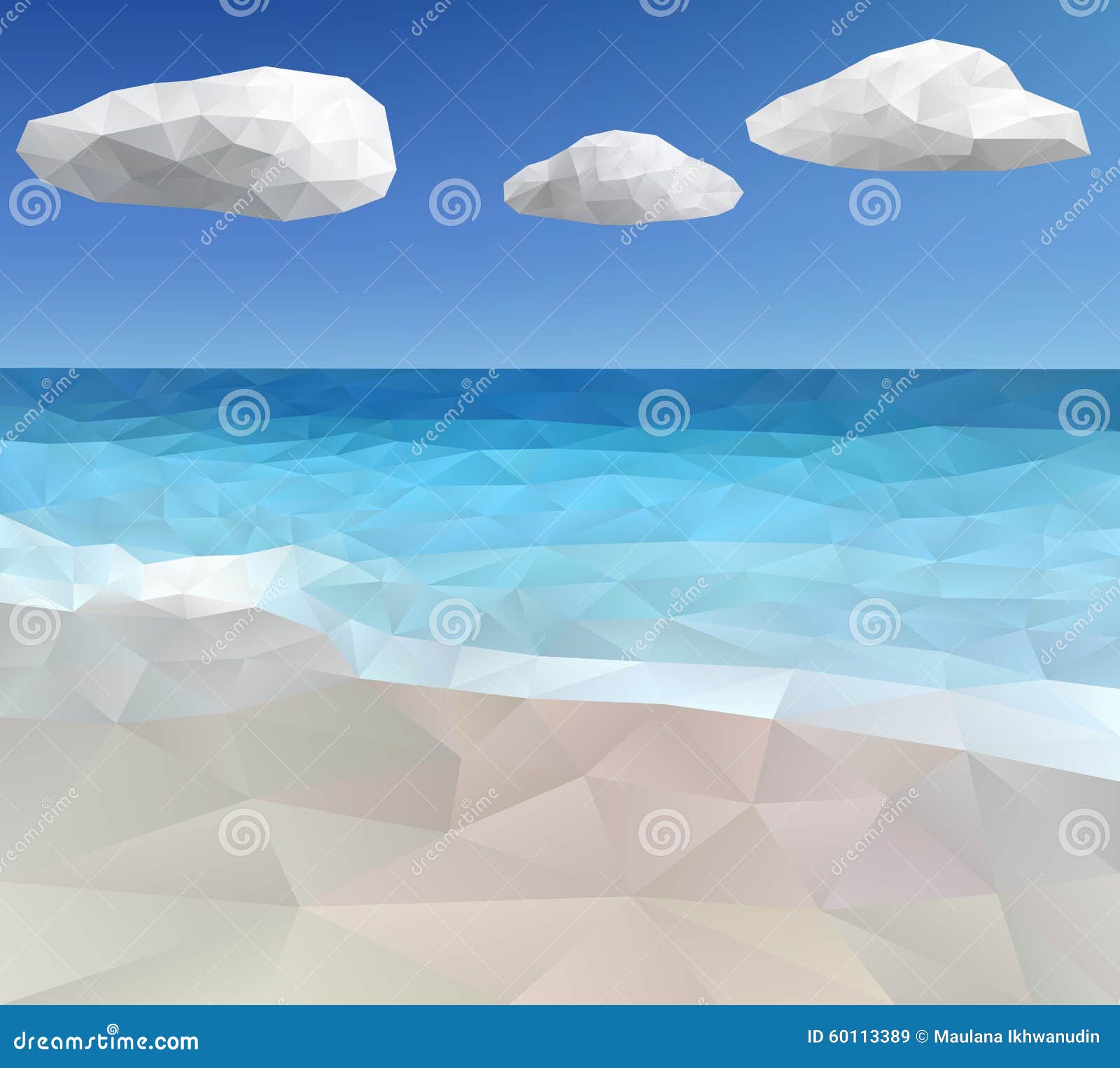 Triangular Ocean Background Stock Vector - Illustration of hexagonal ...