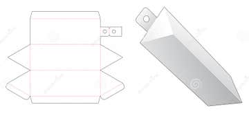 Triangular Packaging with Hang Hole Die Cut Template Stock Vector ...