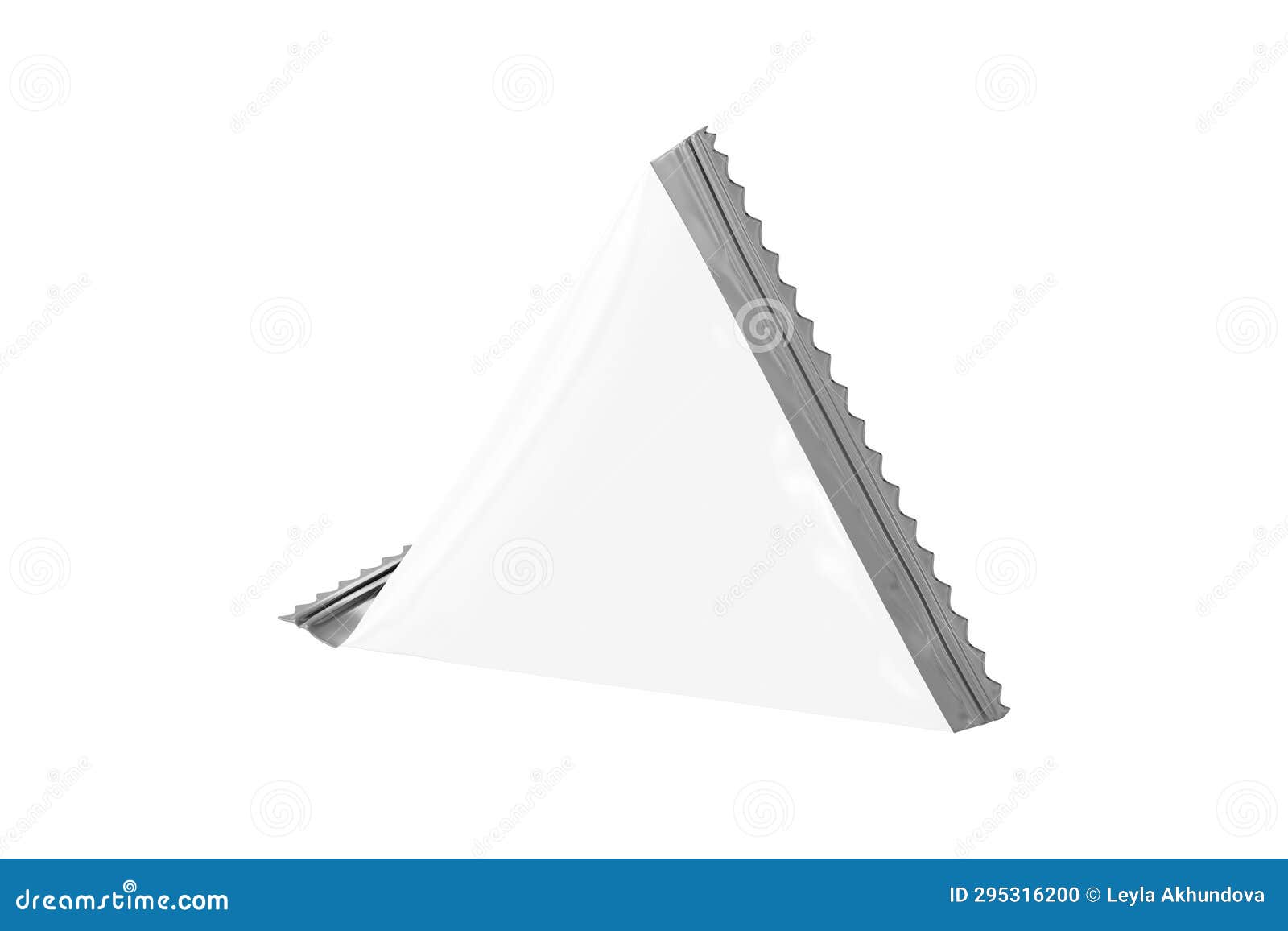 Triangular Packaging Mockup Isolated on White Background. Front and ...