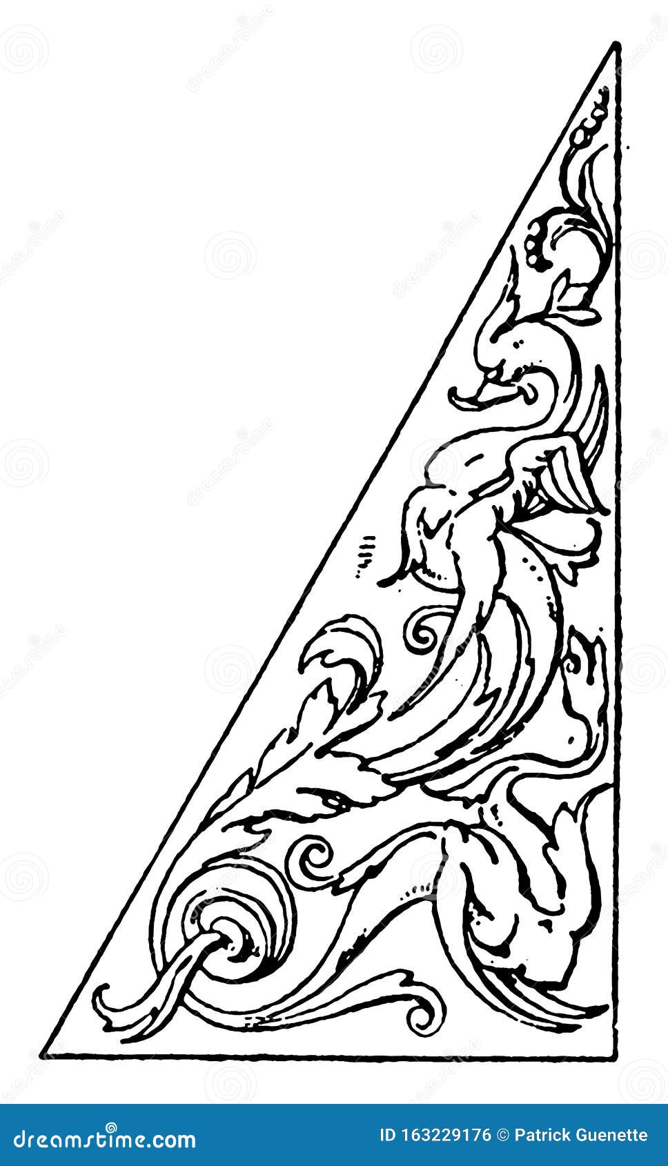 Triangular Panel is a Antic Pattern, it is Lower Right Side Corner ...