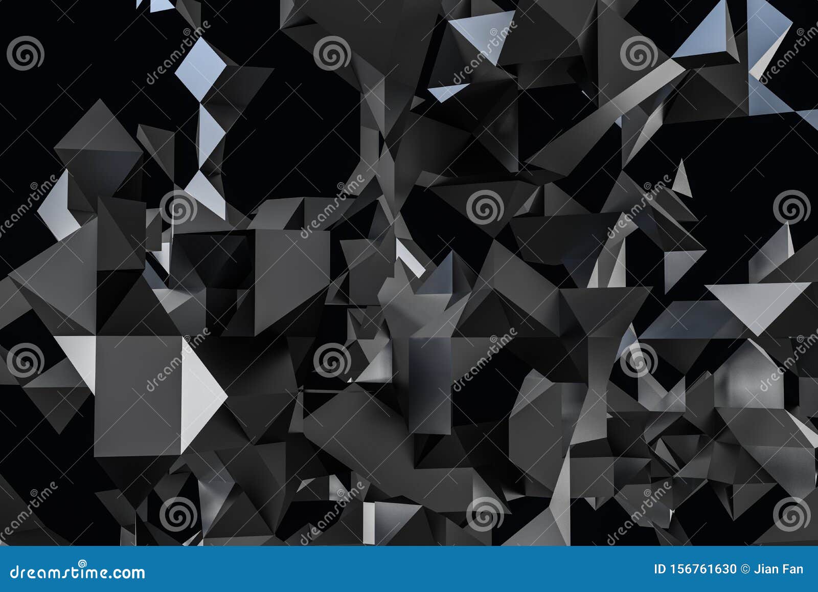 Triangular Paper with Creative Shapes, 3d Rendering Stock Illustration ...