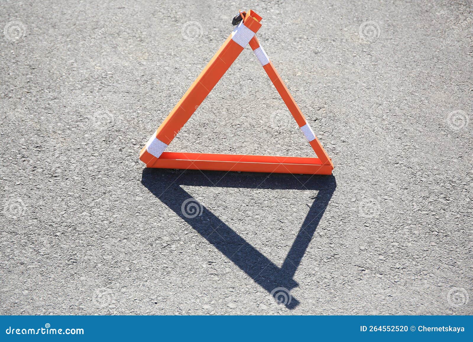 Triangular Parking Barrier on Asphalt Road Outdoors Stock Photo - Image ...