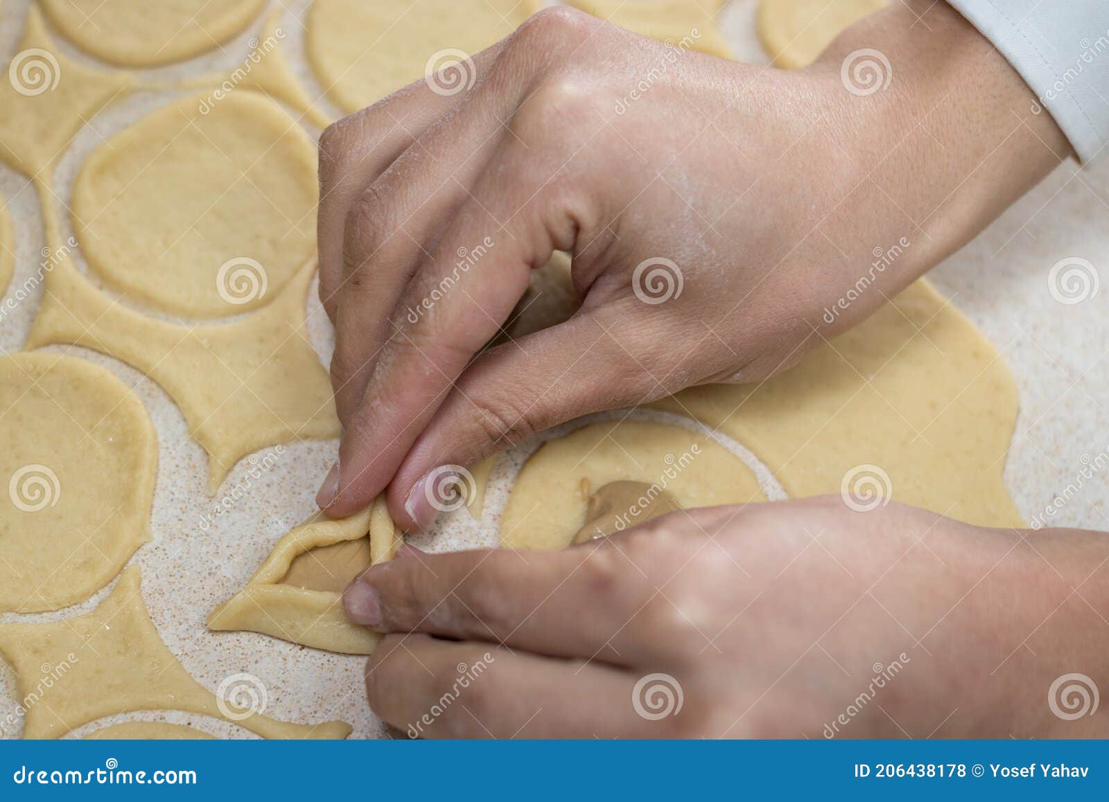 Triangular Pastry Made of Crispy Dough Stock Photo - Image of hamentash ...