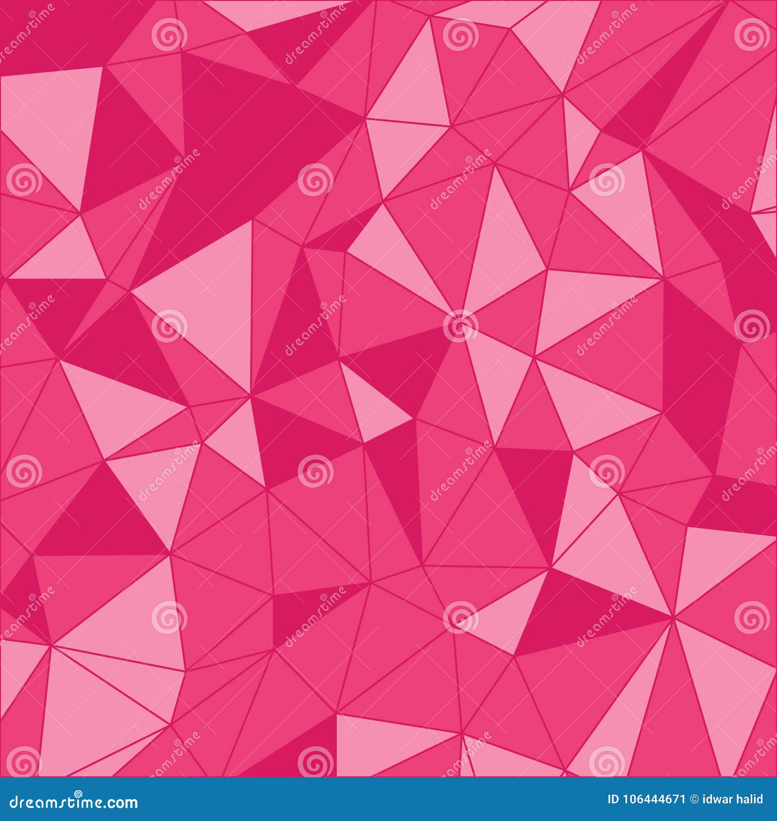 Triangular Pattern. Geometric Background. Pink Polygonal. Stock ...