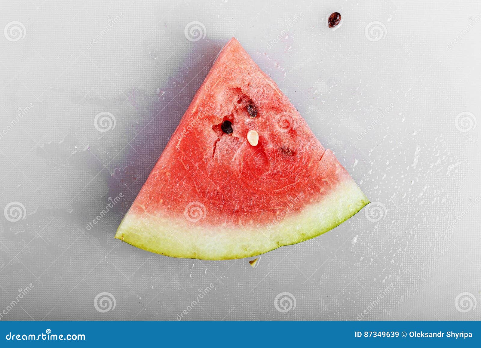Triangular Piece of Watermelon Stock Image - Image of isolated, closeup ...