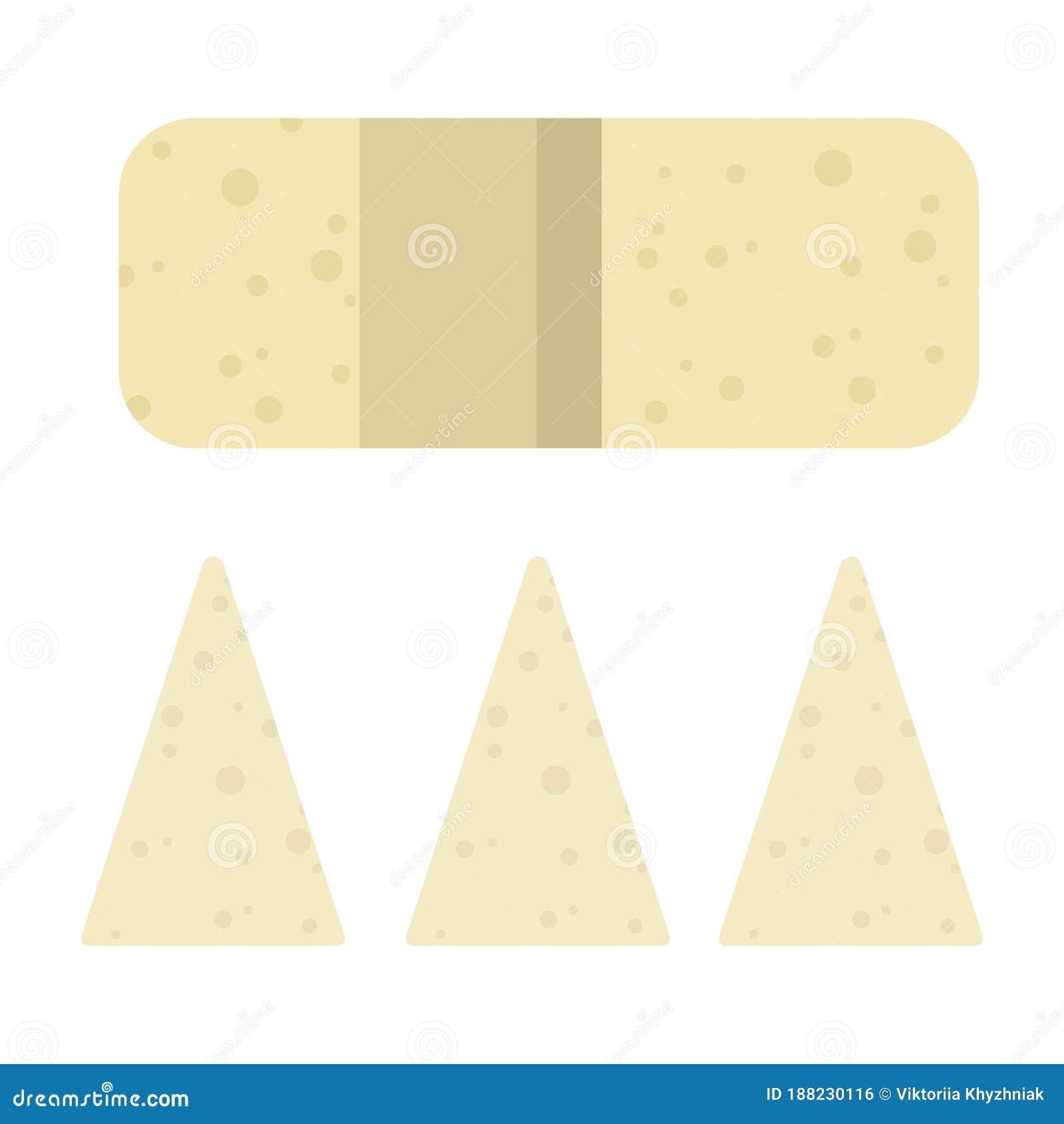 Triangular Pieces of Cheese Vector Flat Isolated Stock Vector ...