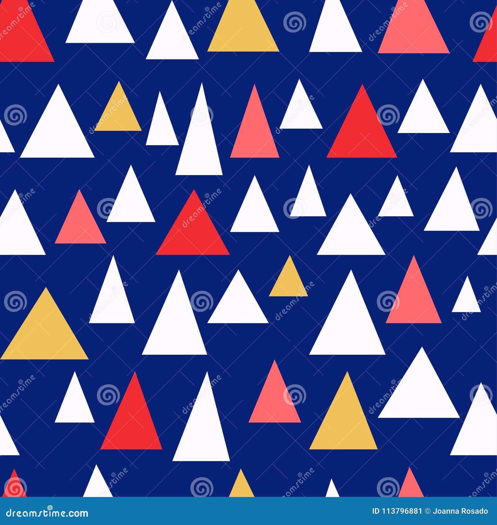 Triangular Pieces Stylish Seamless Pattern. Stock Vector - Illustration ...
