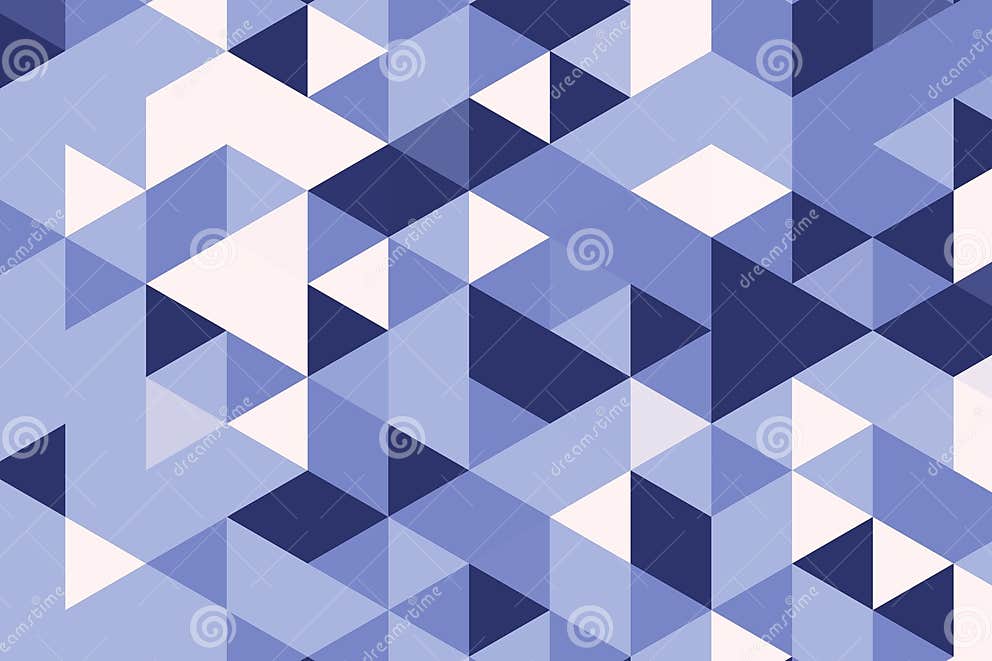 Triangular Pixelated Texture in Blue and Cream with a Modern Geometric ...
