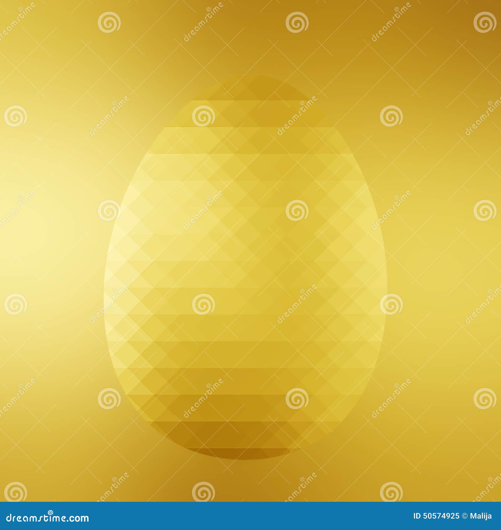Triangular Polygonal Gold Easter Egg on Golden Background Stock ...