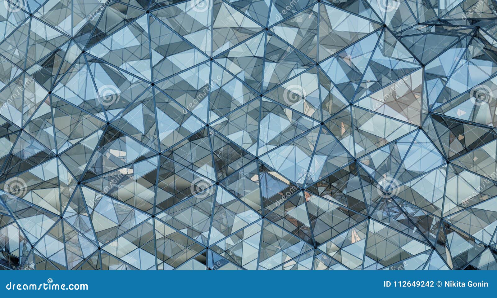 Triangular Glass Polygonal Shape 3D Rendering Stock Illustration ...