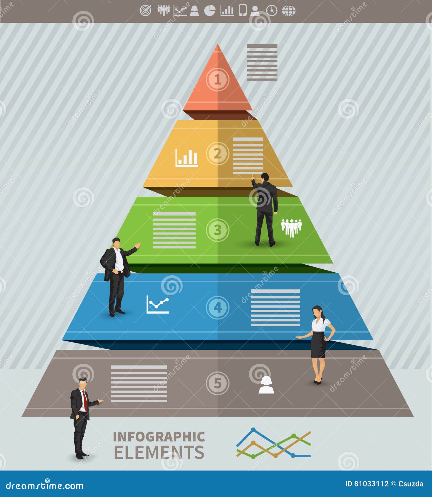 Triangular Presentation Template Stock Vector - Illustration of ...