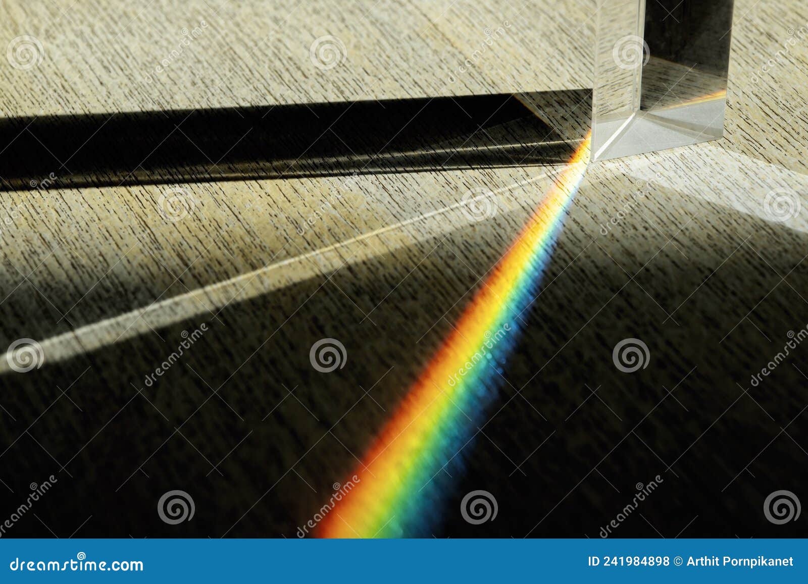 Triangular Prism Dispersing Sun Beam Splitting into a Spectrum on ...