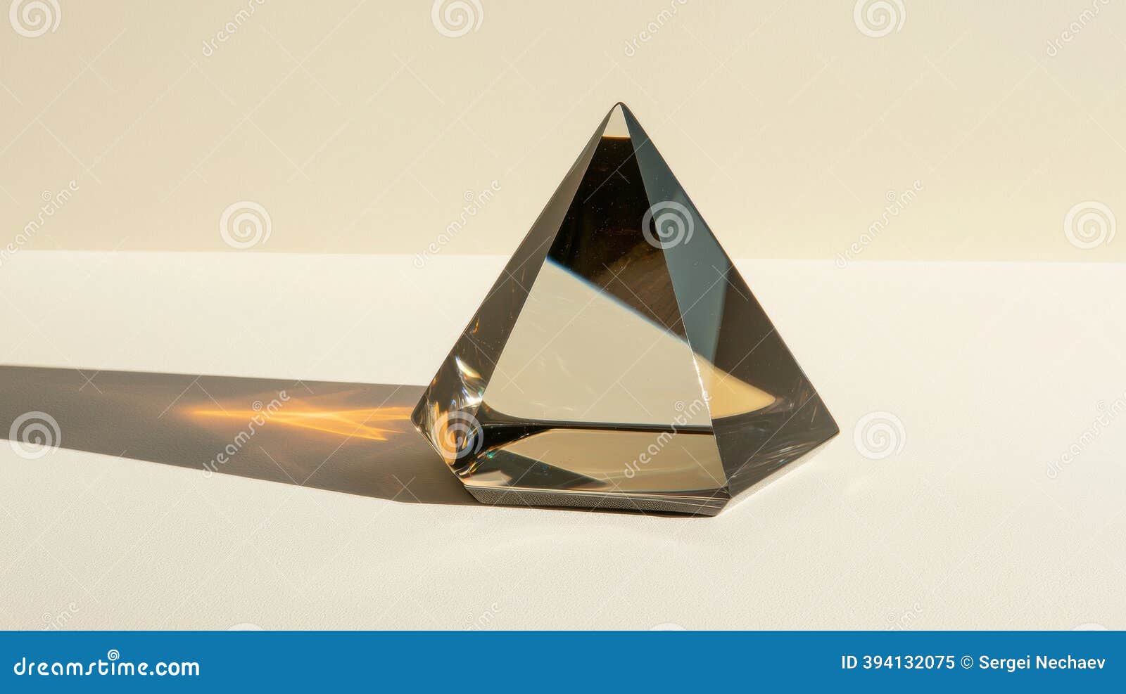 Triangular Prism Dispersing Sun Beam Splitting Into A Spectrum On White ...