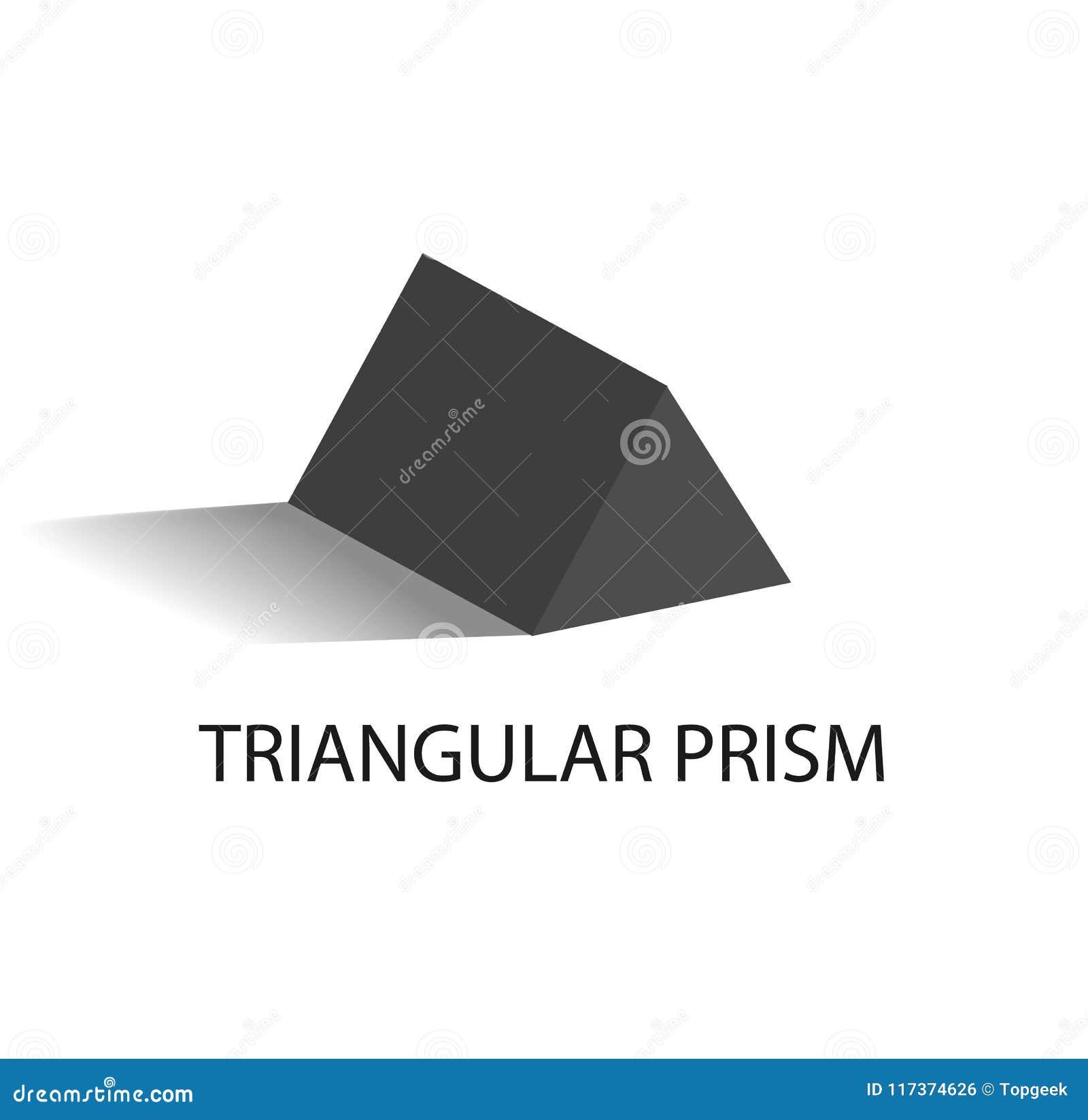 Triangular Prism Geometric Figure in Black Color Stock Vector ... Triangular Prism Geometric Figure in Black Color Stock Vector ...