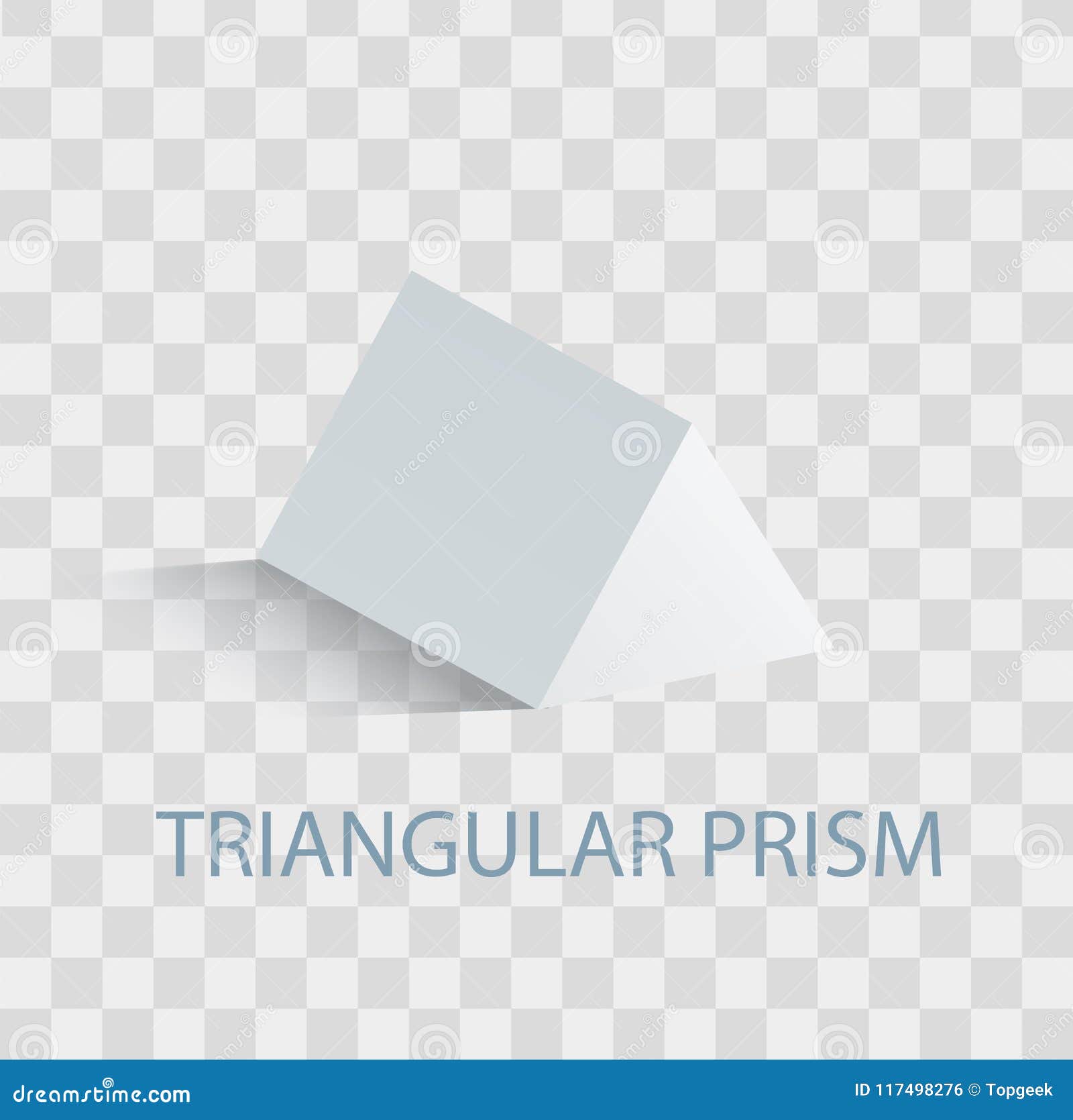 Triangular Prism Geometric Figure In Black Color Cartoon Vector ...