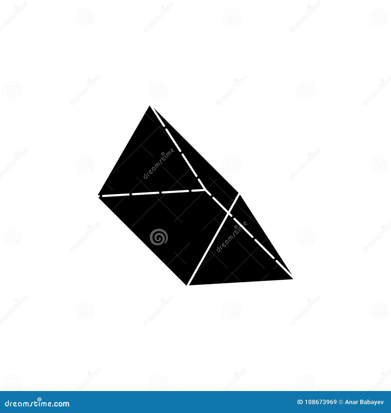 Triangular Prism Icon. Elements of Geometric Figure Icon for Concept ...