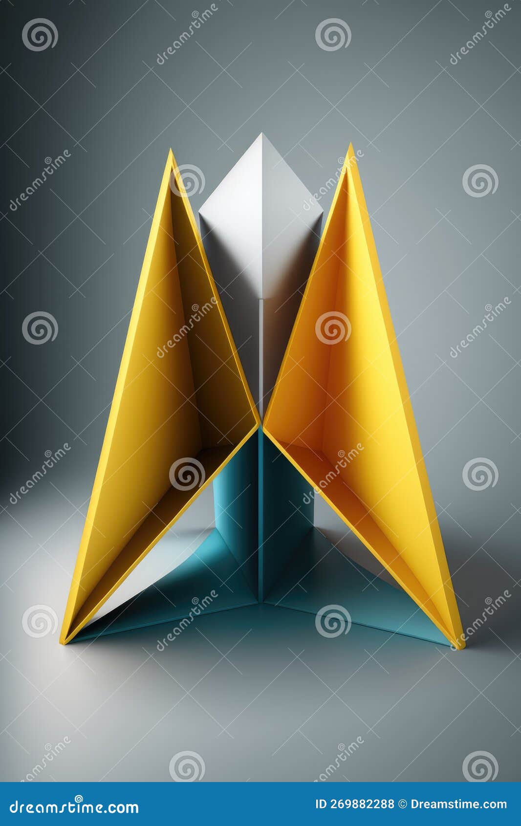 Triangular Prism with Three Faces Podium, Empty Showcase for Packaging ...