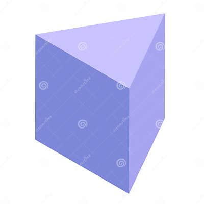 Triangular Prism Vector Clip Art Illustration, Blue Triangle Prism ...