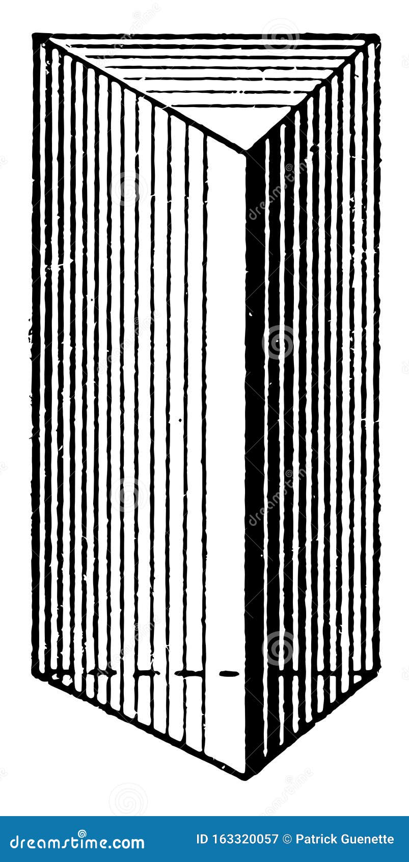 Triangular Prism Vintage Illustration Stock Vector - Illustration of ...