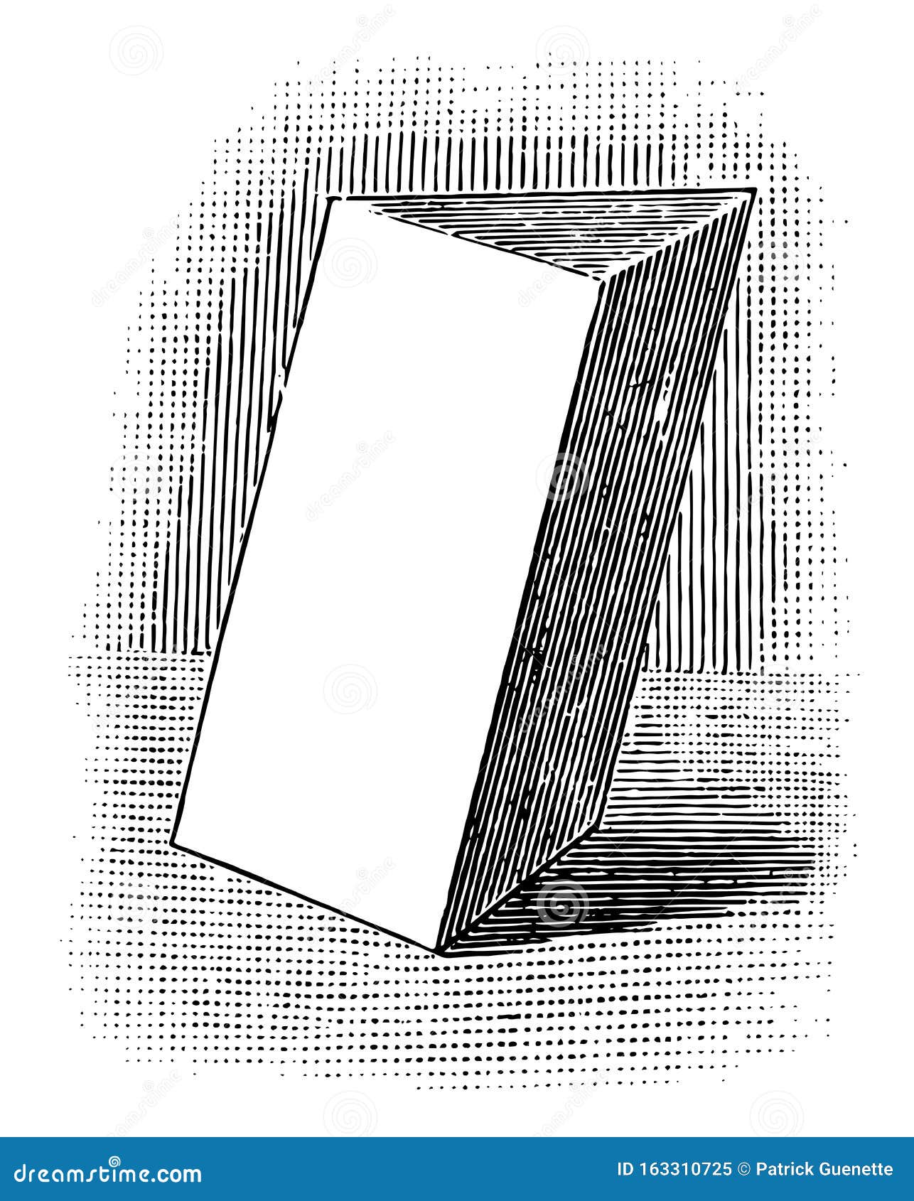 Triangular Prism Vintage Illustration Stock Vector - Illustration of ...