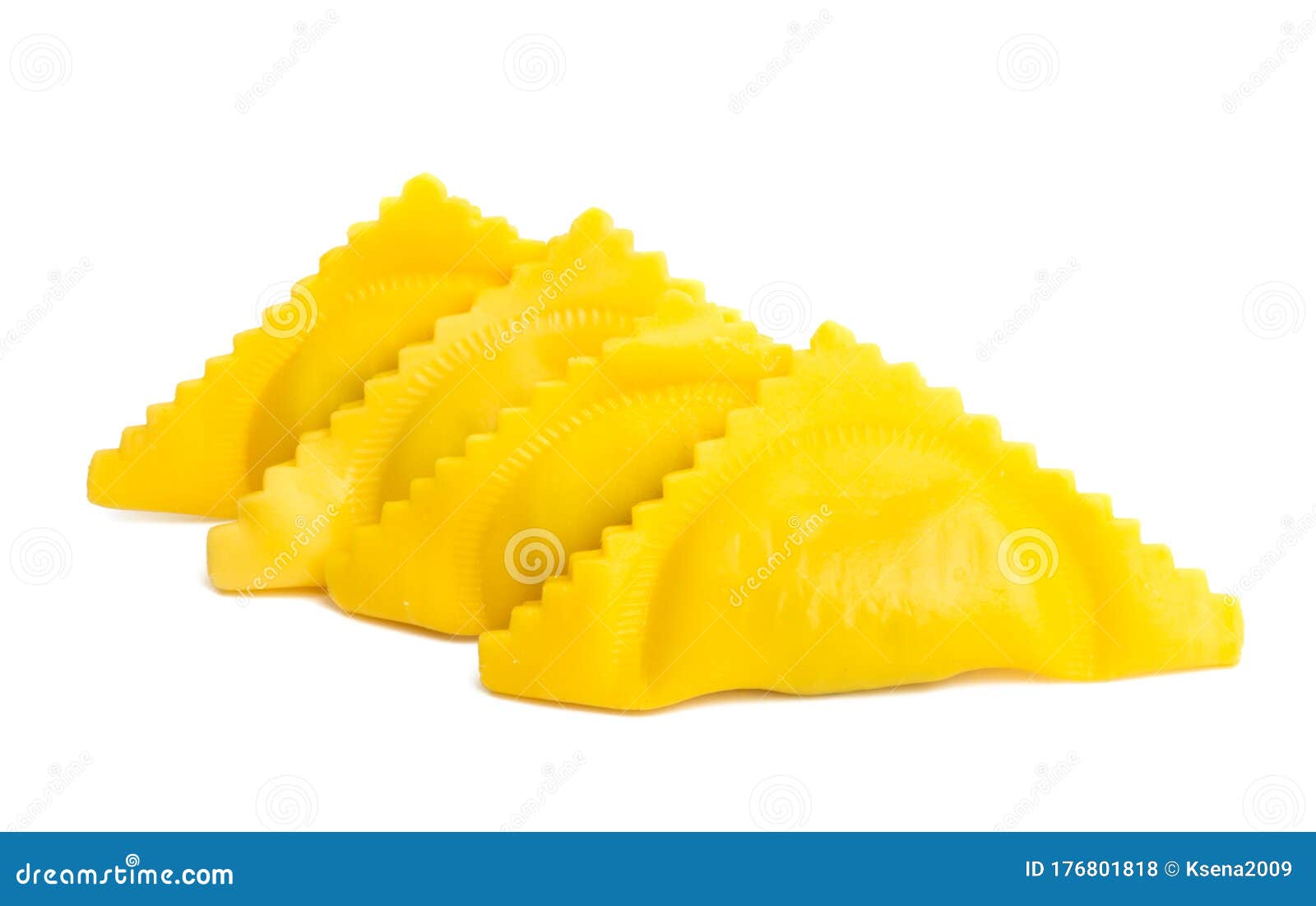 Triangular Ravioli Isolated Stock Photo - Image of diet, isolated ...